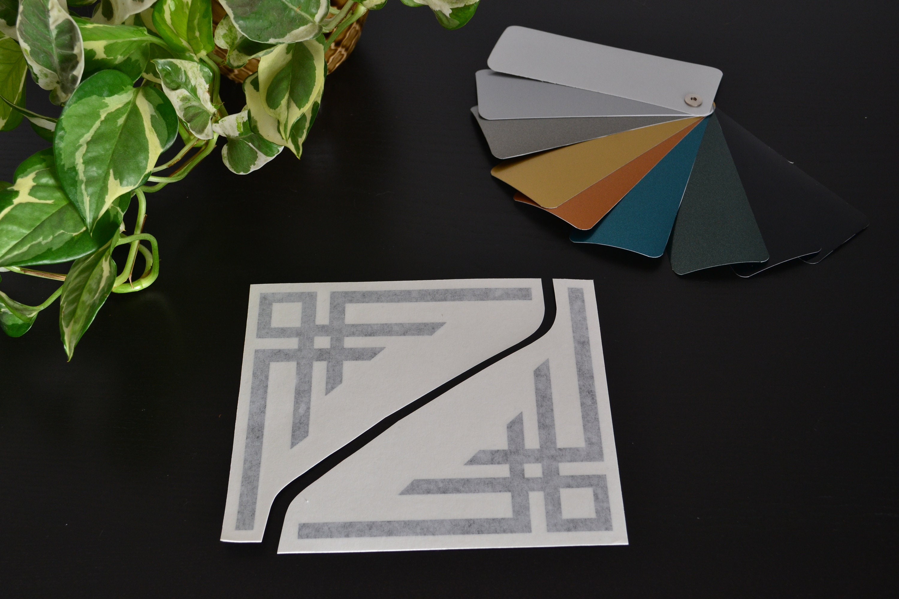 Pair 2 of Art Deco Style Corner Wall Decals/stickers - Etsy Australia