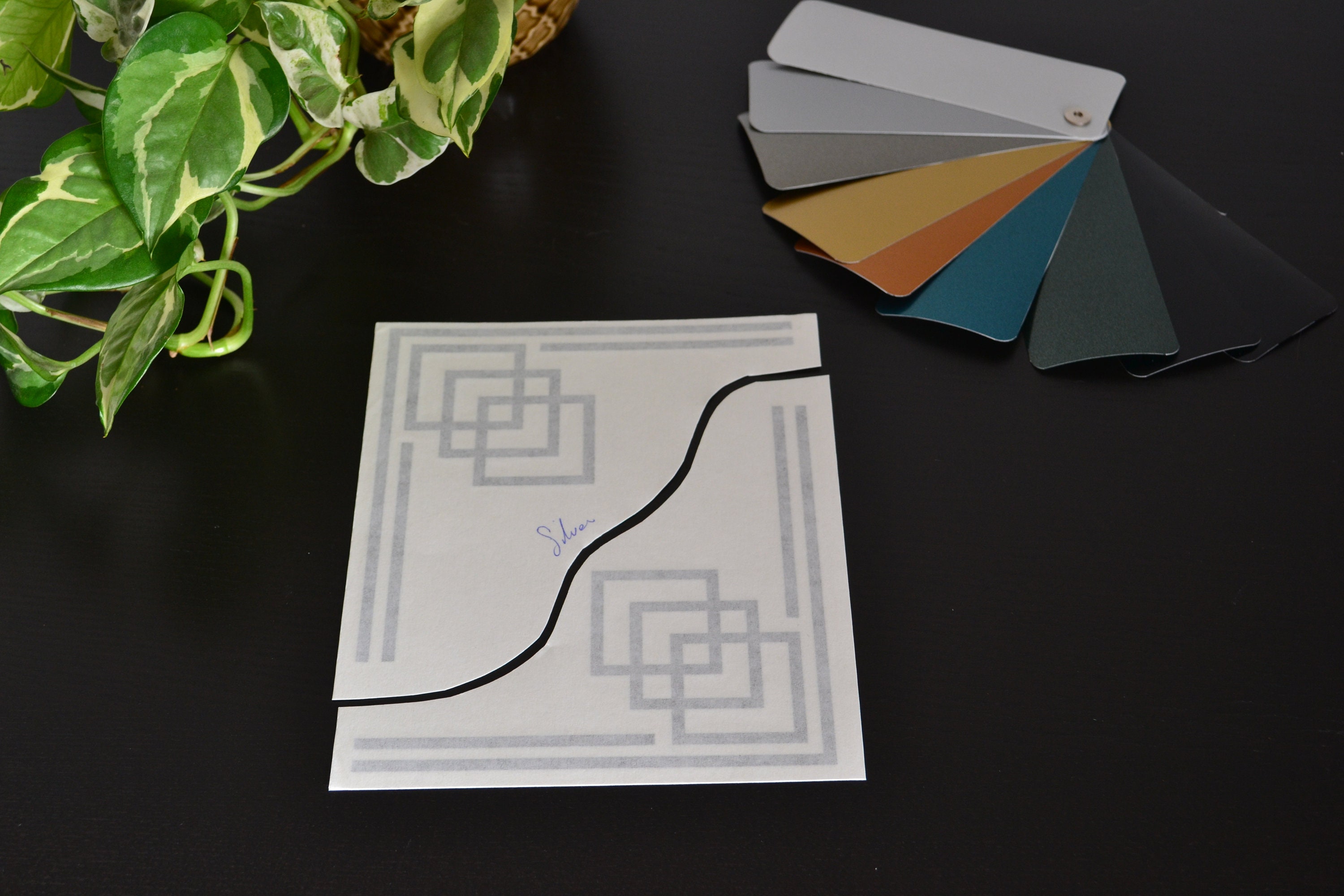 Pair 2 Art Deco Style Corner Wall Decal/stickers Wall | Etsy