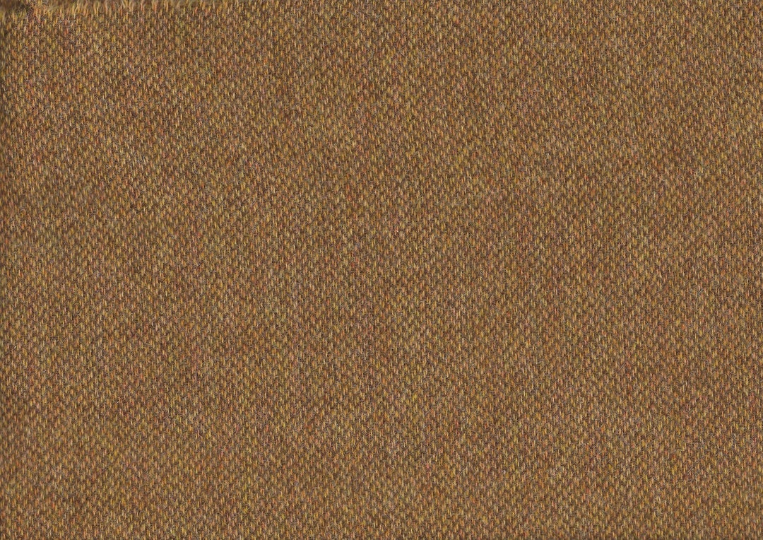 Abraham Moon Tweed Fabric Yellow & Brown Broken Herringbone Ref 2404/ ...