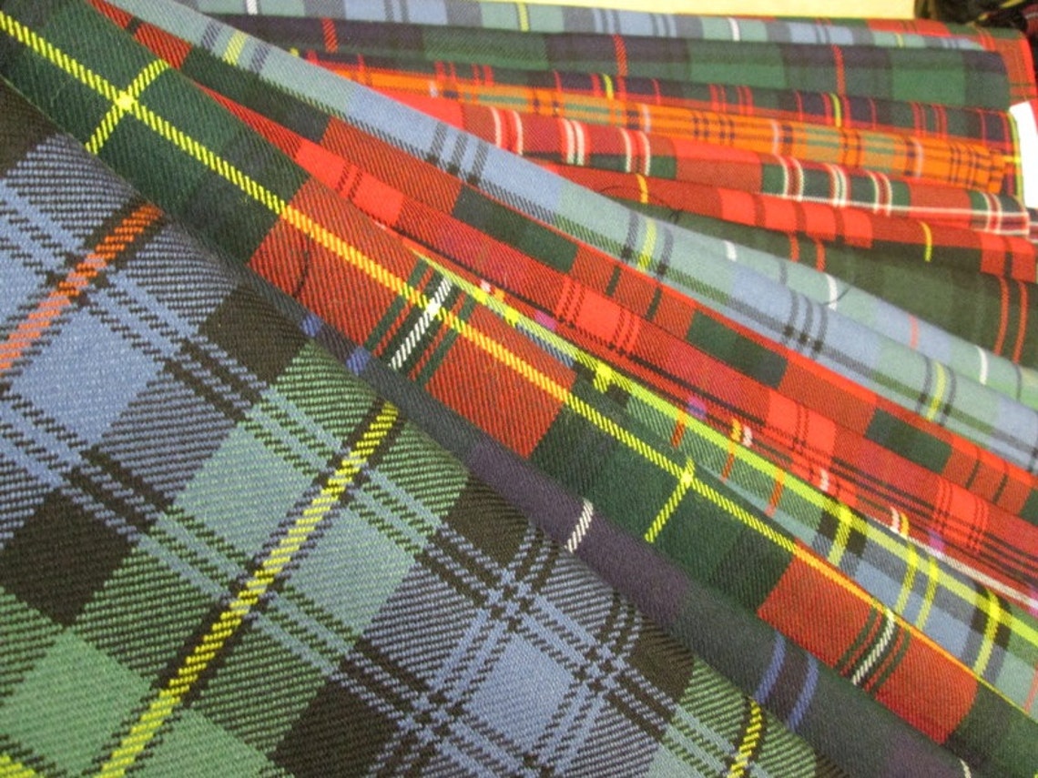 Tartan Fabric Patchwork Patches 20 Squares 23 Cm X 23 Cm 100% - Etsy