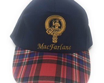 Scottish Clan Crest Tartan Baseball/golf Cap Macfarlane - Etsy UK