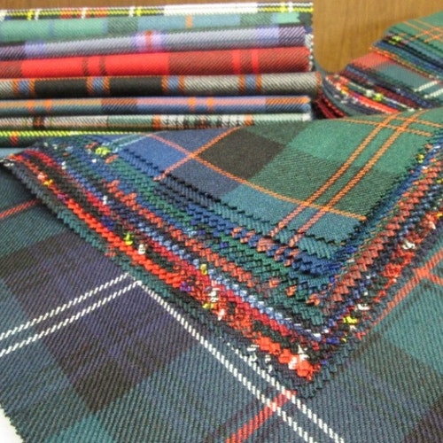 Tartan Fabric Patchwork Patches 20 Squares 23 Cm X 23 Cm 100% - Etsy