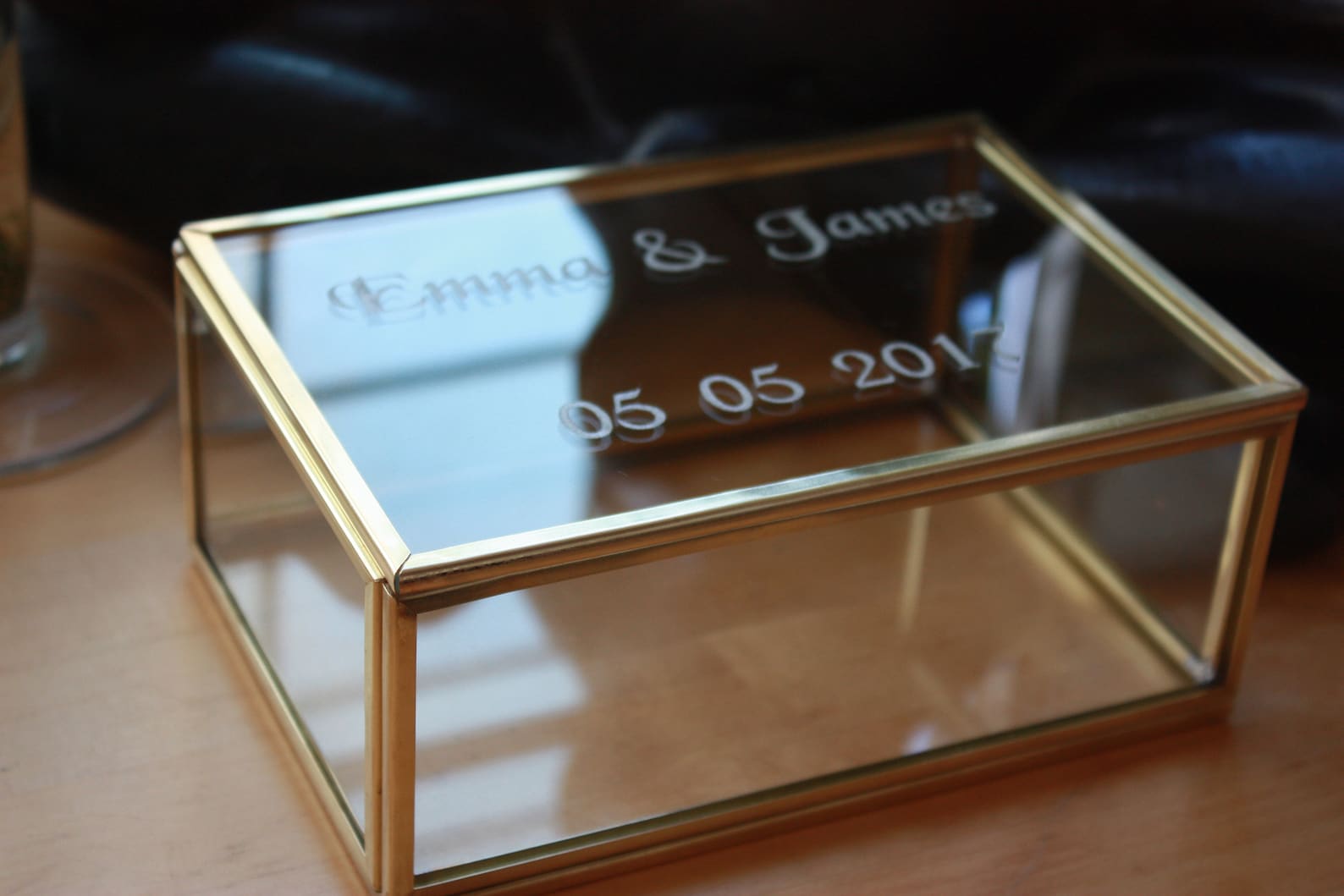 Personalized Glass Display Case Brass Box Jewelry Display - Etsy