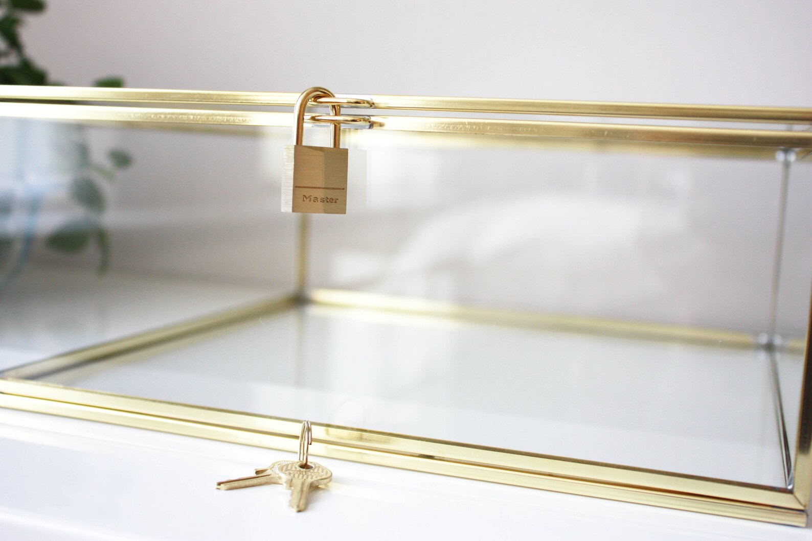 Glass Display Case 15 X 14"/ 14 X 12" , Brass Box, Jewelry Display ...