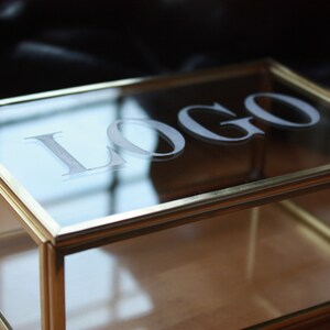Personalized Glass Display Case, Brass Box, Business Gift - Etsy