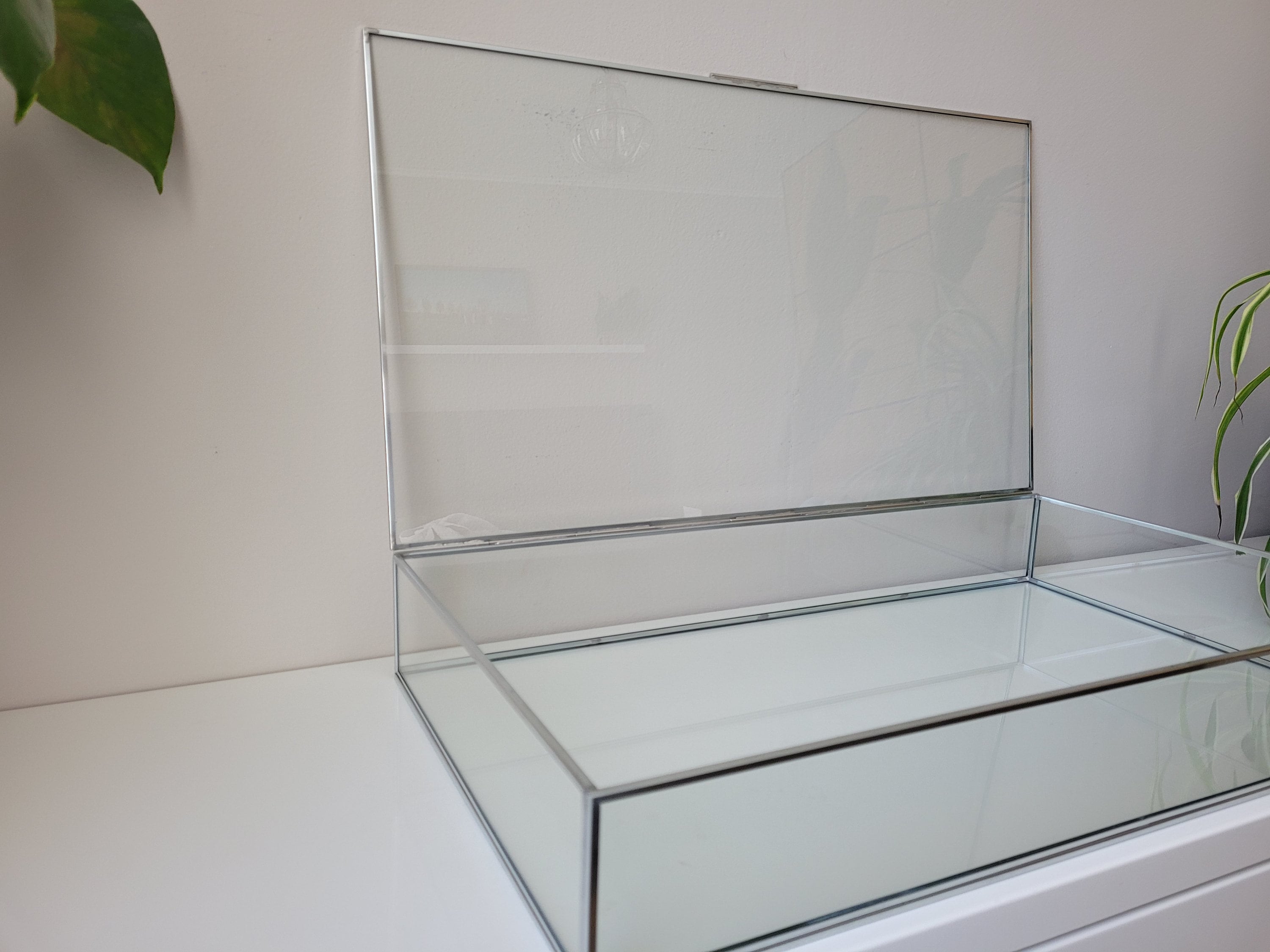 Silver Large Glass Display Box from 40 Cm / 16 Inch Custom - Etsy