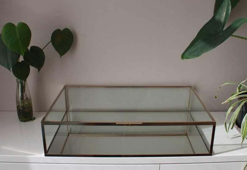Lockable Tempered Glass Vitrine from 40 Cm / 16 Inch Brass - Etsy
