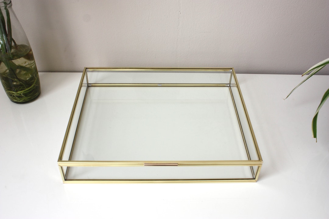 Brass and Glass Display Case 40 X 20 Cm (16 X 8"), Brass Box, Jewelry ...