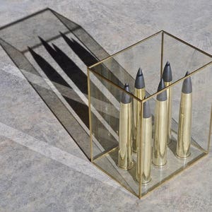 Display Case, Glass and Brass 30 X 25 Cm (12 X 10"), Brass Box, Jewelry ...