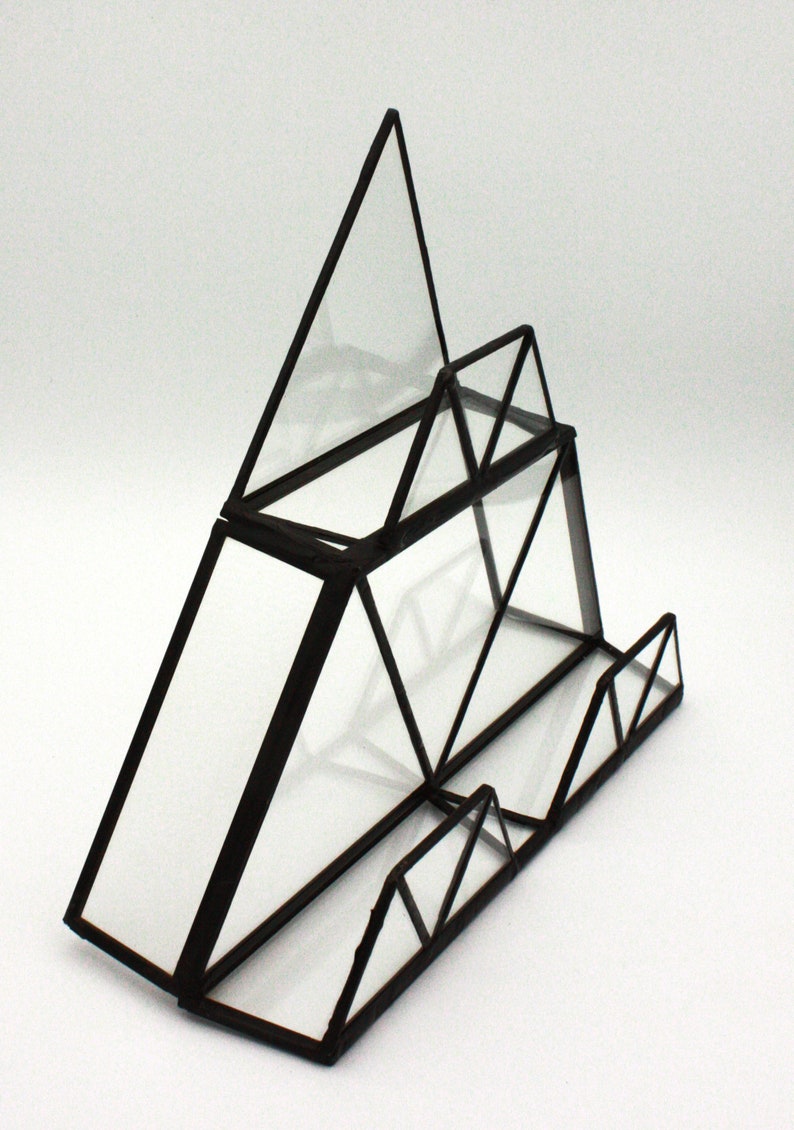 Geometrical Stained Glass Business Card Holder for Multiple Cards ...