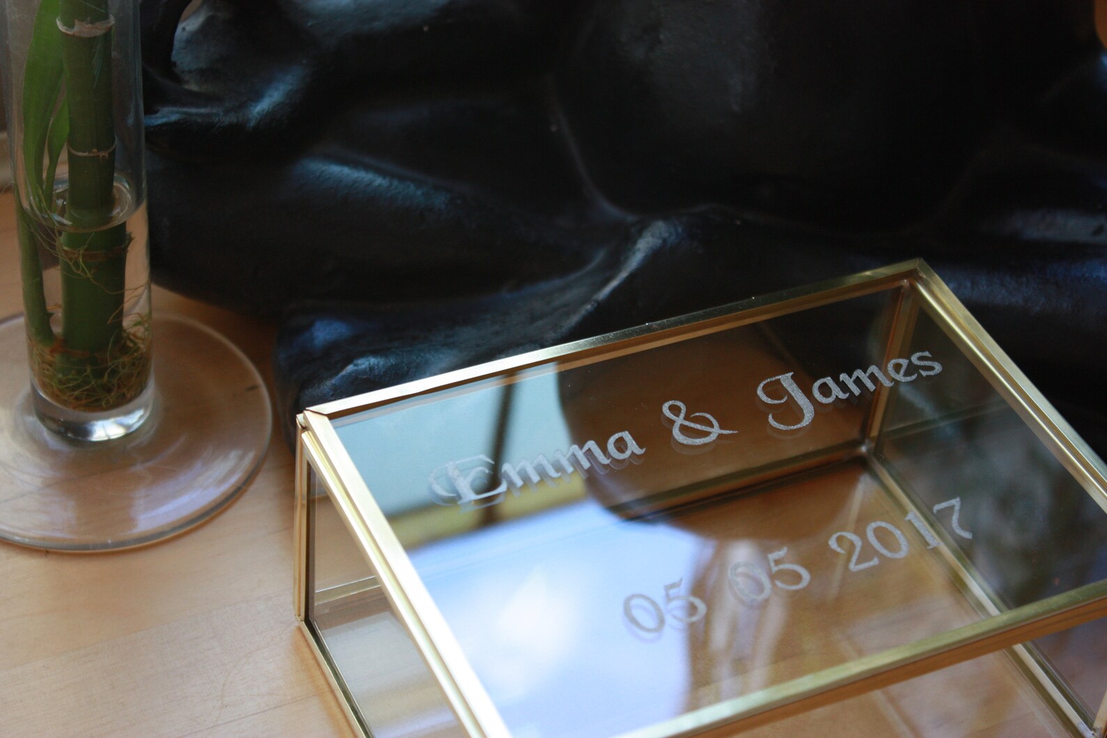 Personalized Glass Display Case Brass Box Jewelry Display - Etsy
