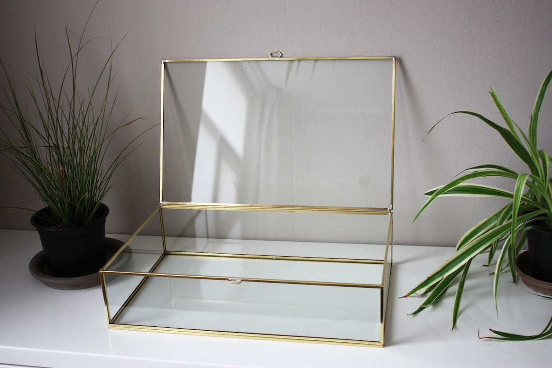 Silver Display Case 40 X 20 Cm 16 X 8 Brass Box - Etsy