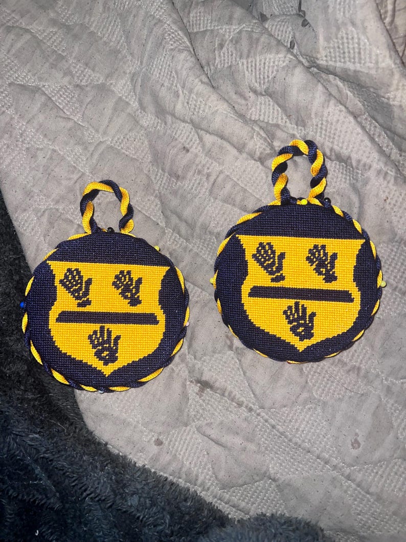 Custom Made Needlepoint Family Crest Ornament - Etsy