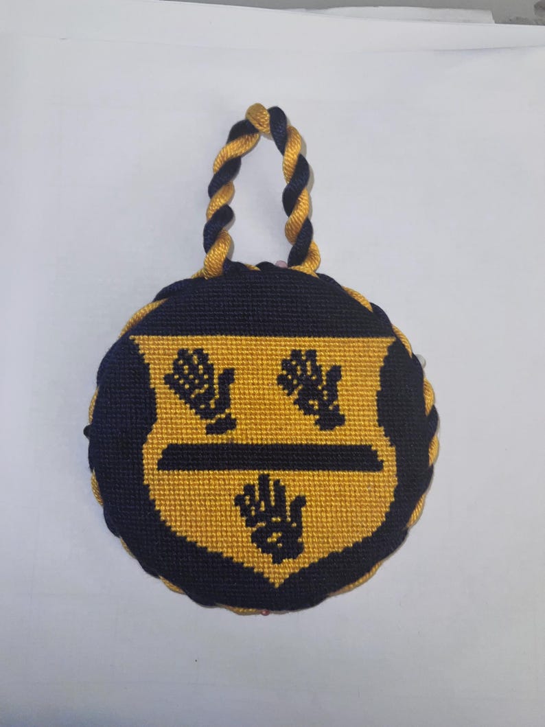 Custom Made Needlepoint Family Crest Ornament - Etsy