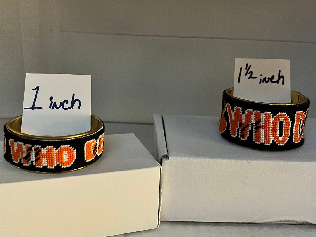 Custom Handmade Needlepoint Cuff Bracelet - Etsy