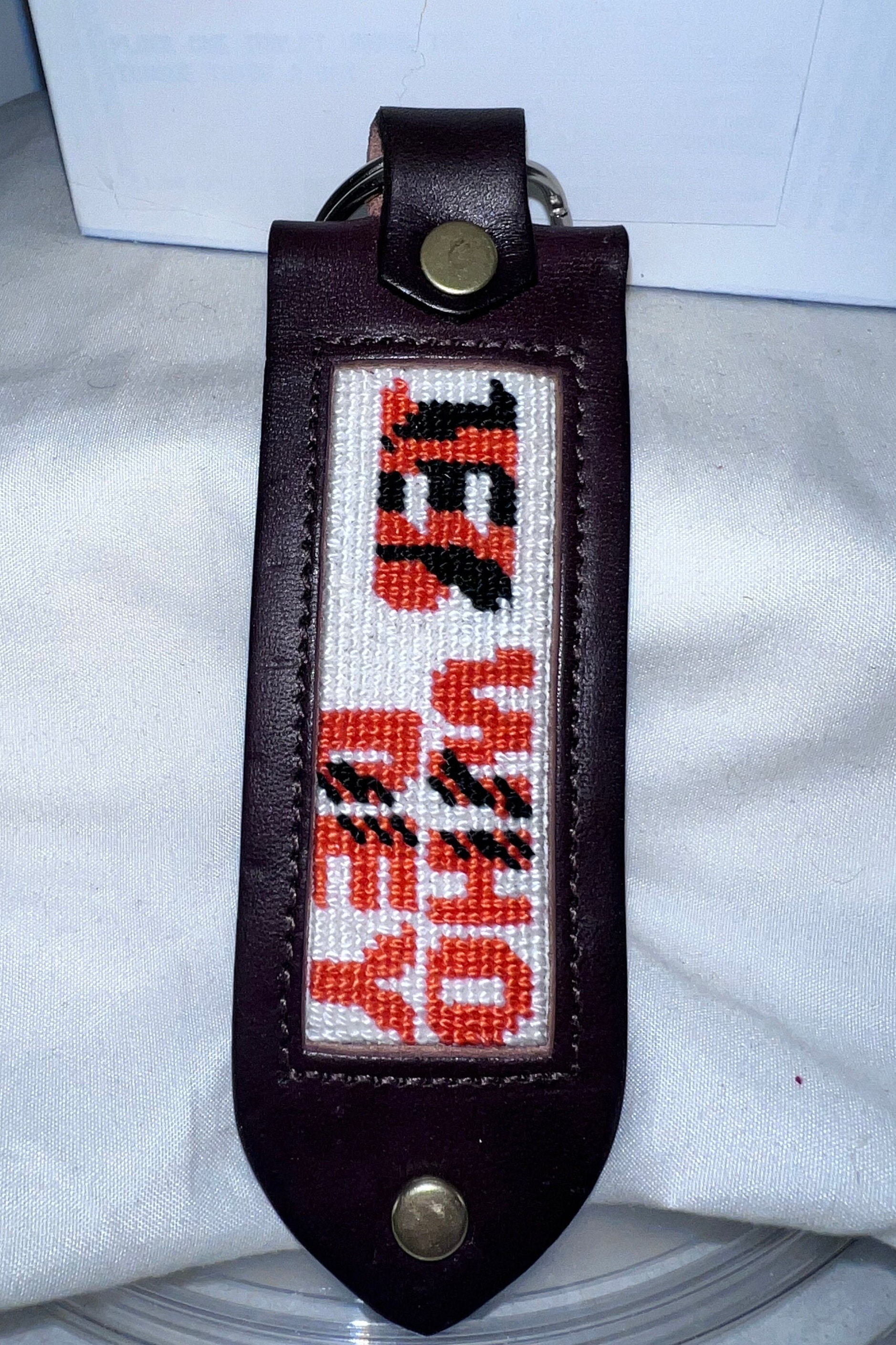 Custom Needlepoint Cincinnati Bangles Key Chain/fob - Etsy