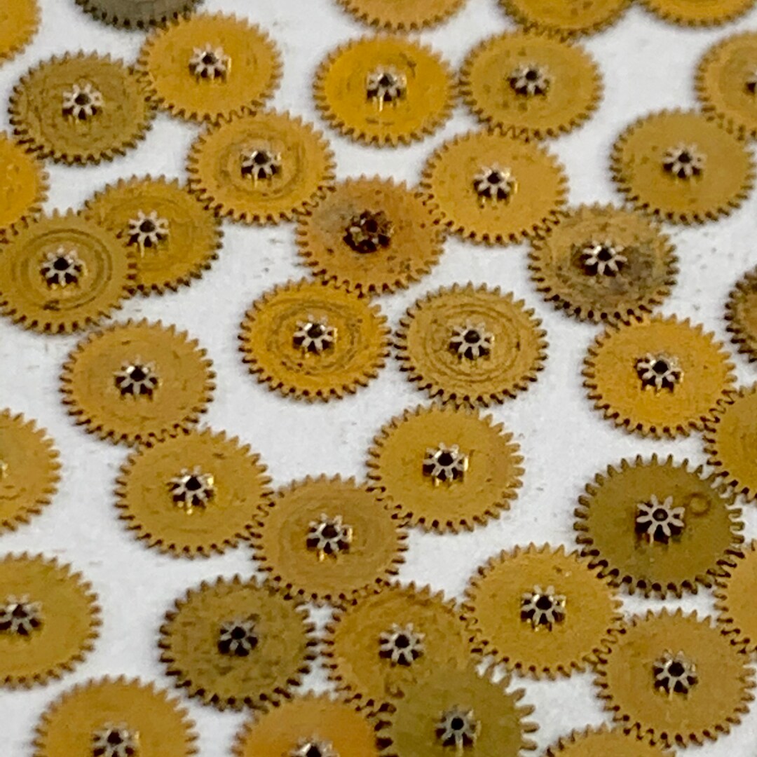 25 Watch Gears Gold 3.7mm Steampunk Part Watchmaker Altered Art Lot ...