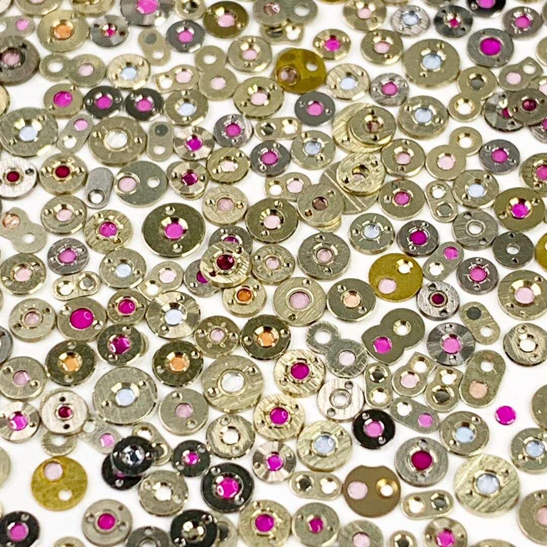 25 Cap Jewel Settings Pocket Watch Part Steampunk Repair Watchmaker Lot ...