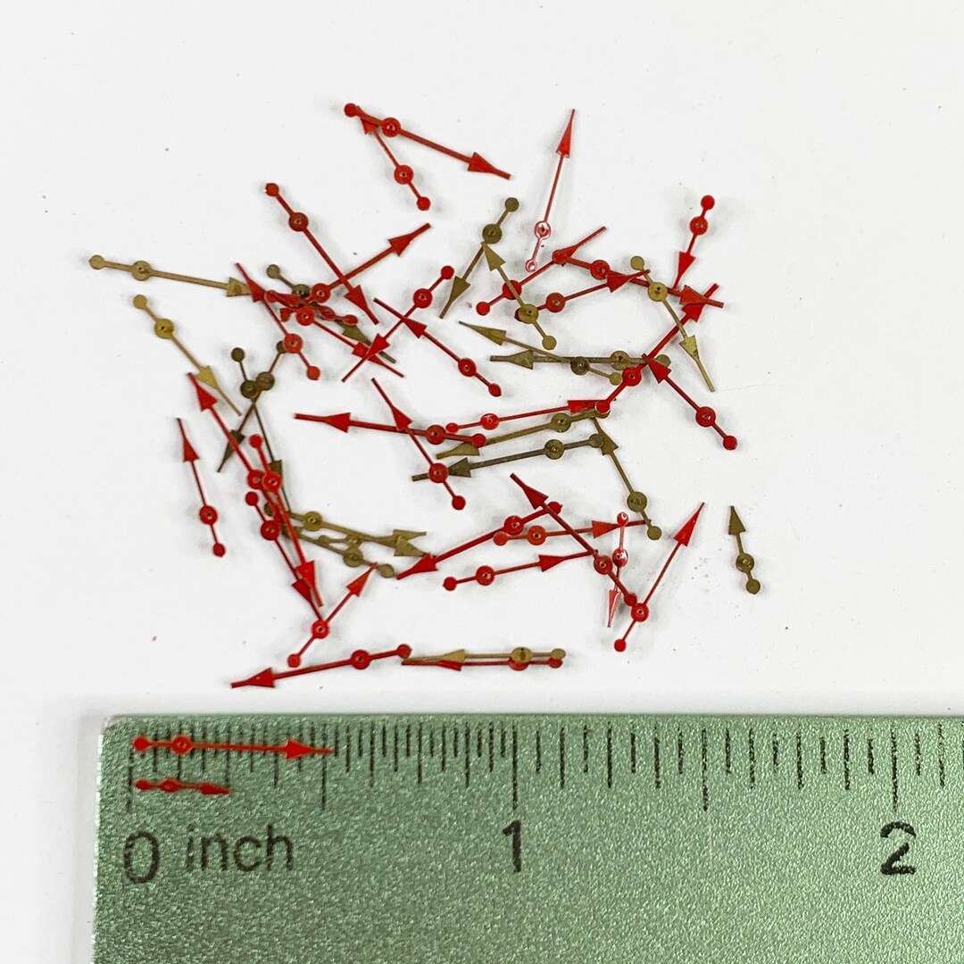 50 Red Watch Hands Arrow Steampunk Repair Altered Art Watchmakers Lot ...