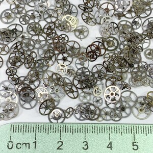 25 Shiny Silver Watch Wheels Altered Art Part Gear Steampunk Vtg ...