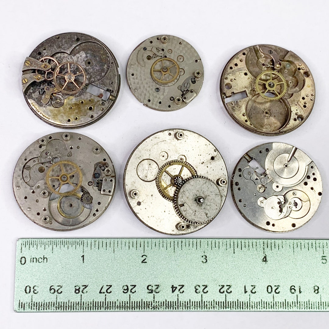 6 Pocket Watch Main Plates Bridges Gears Barrel Wheels Parts - Etsy