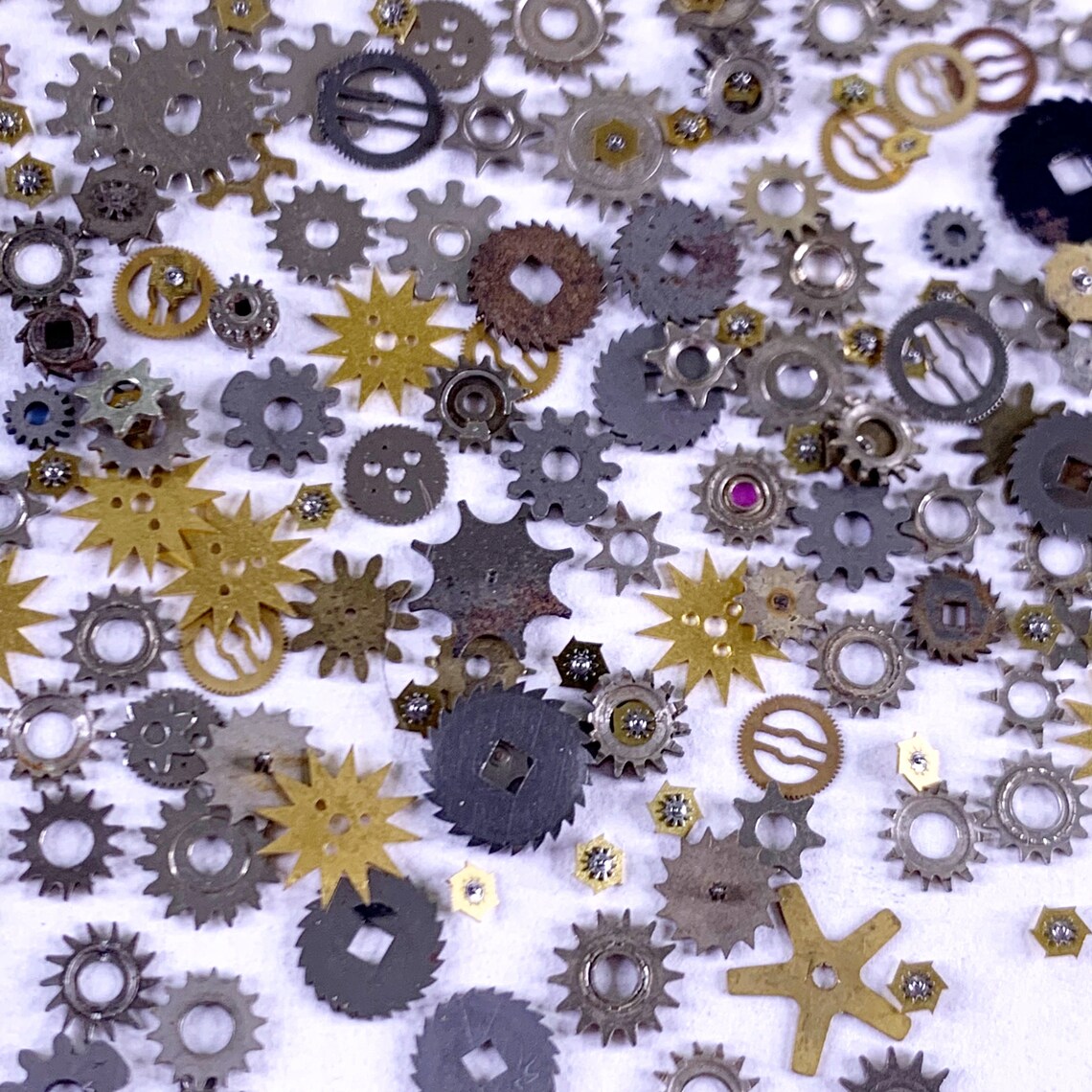 25 Unique Watch Gears Part Steampunk Lot Watchmaker Repair Sun - Etsy