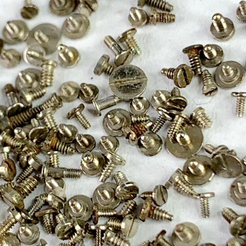 100 Watch Screws Tiny Steampunk Altered Art Parts Watchmaker - Etsy