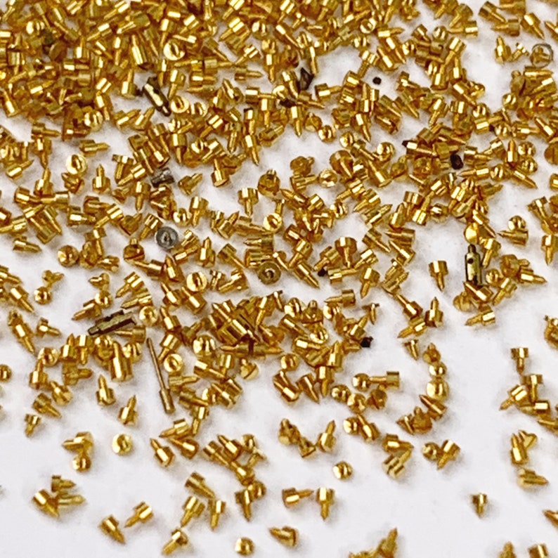 100 Teeny TINY Gold Watch Screws for Parts Watchmaker Repair Job Lot ...