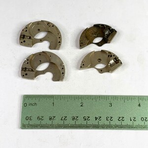 4 Watch Plates Steampunk Part Etched Pocket Lot Vtg Altered Art Vintage ...