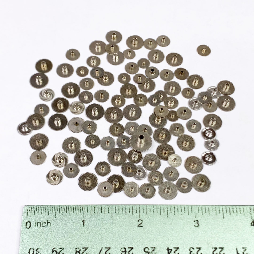 100 Watch Hour Wheels 7-11mm Steampunk Gears Silver Repair Part ...