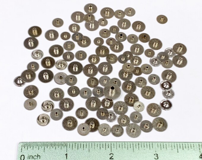 100 Watch Hour Wheels 7-11mm Steampunk Gears Silver Repair Part ...