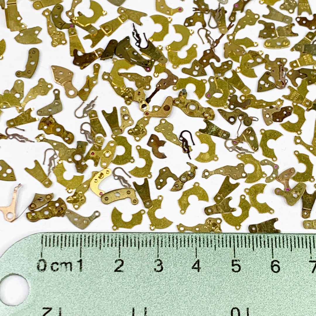 25 Gold Brass Watch Plates Flat Parts Steampunk Jewels Art Watchmakers ...