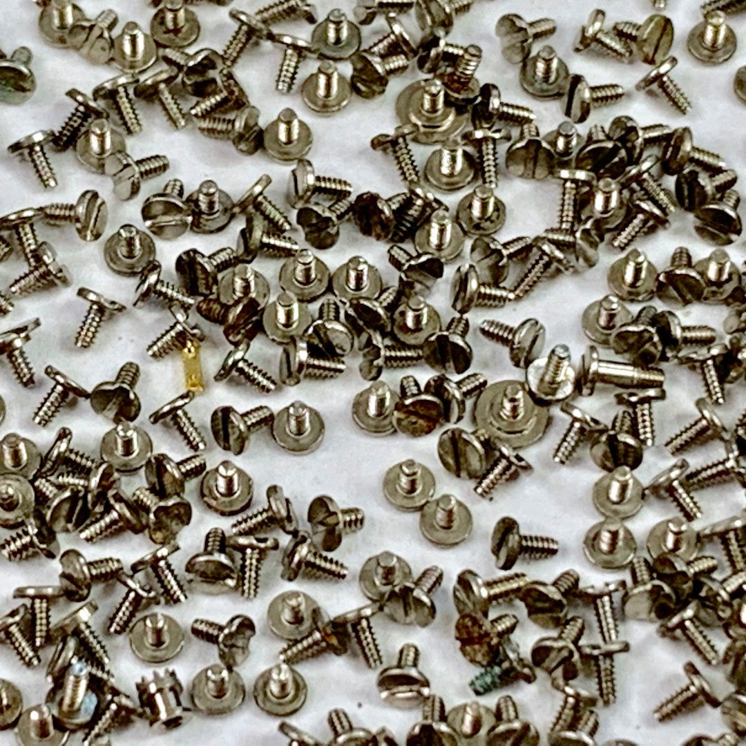 100 Watch Screws Tiny Steampunk Altered Art Parts Watchmaker Lot Repair ...