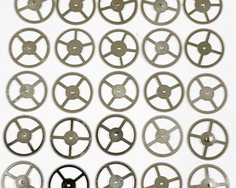 25 Shiny Silver Watch Wheels Altered Art Part Gear Steampunk - Etsy