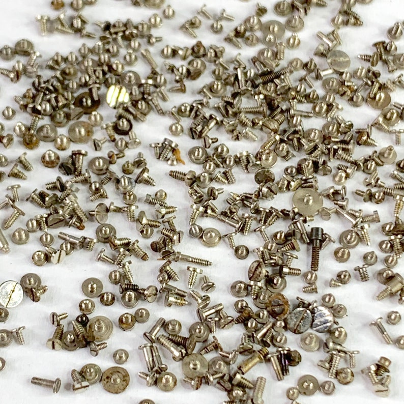 100 Watch Screws Tiny Steampunk Altered Art Parts Watchmaker - Etsy