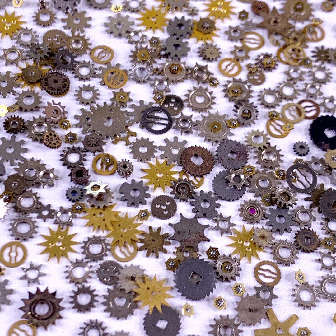 25 Unique Watch Gears Part Steampunk Lot Watchmaker Repair Sun - Etsy