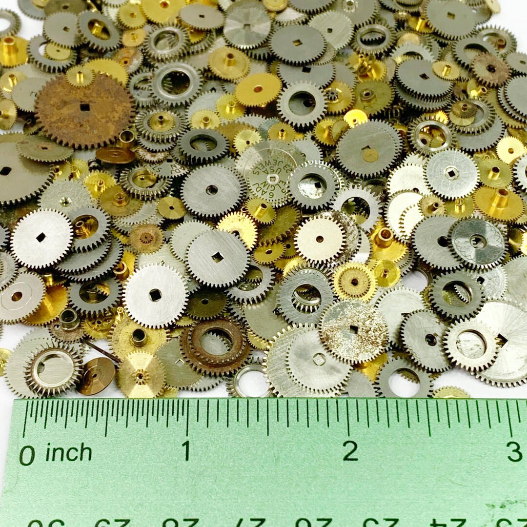 100 Gears Minute Ratchet Hour Wheels Steampunk Watch Part Altered Art ...