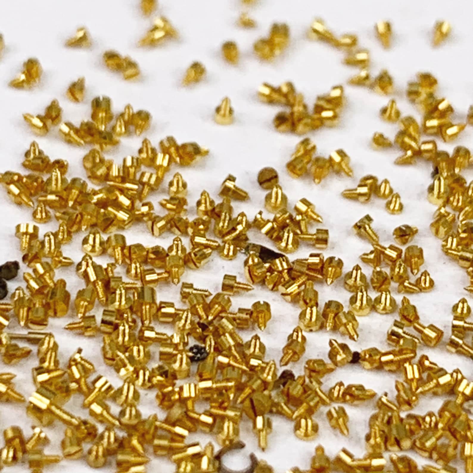 100 Teeny TINY Gold Watch Screws for Parts Watchmaker Repair Job Lot ...