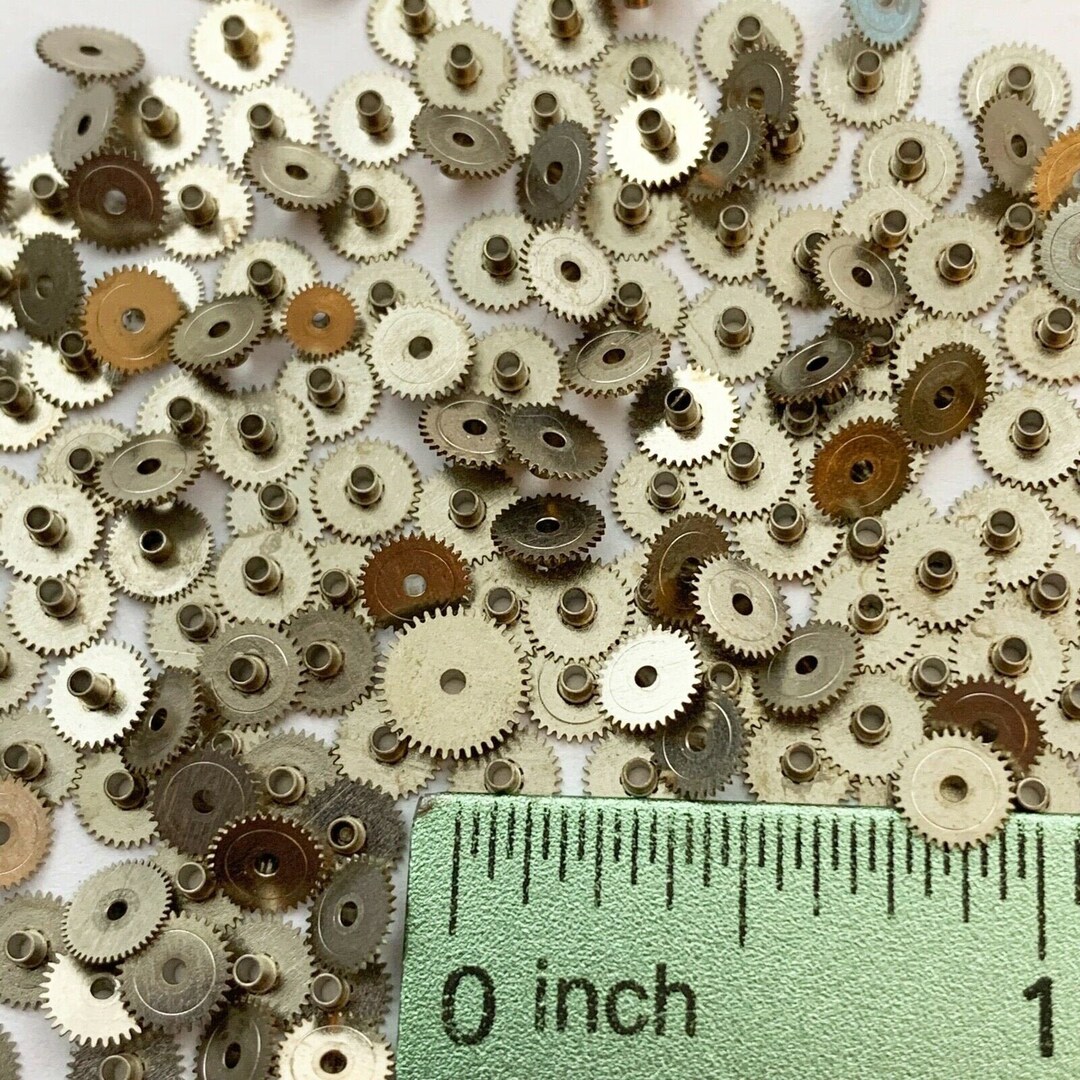 50 Watch Hour Wheels Steampunk Gears Silver Art Repair Part Vtg ...