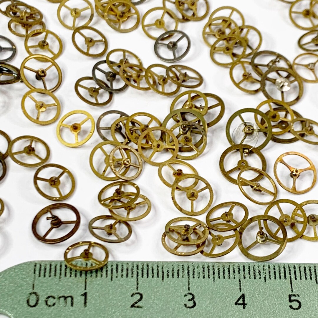 25 Balance Wheels Gold Bronze Watch Part Steampunk Gear Alter Art ...
