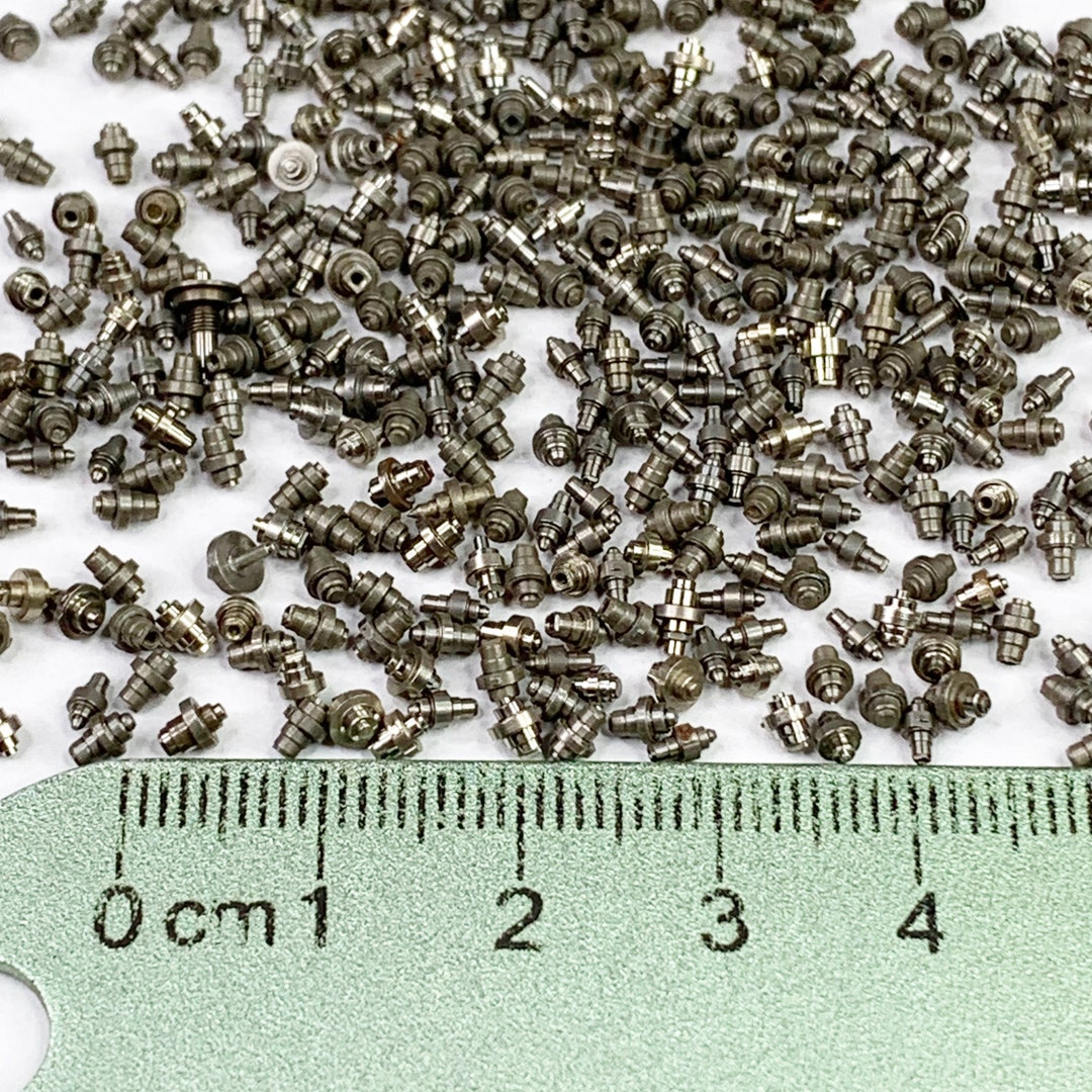 100 Tiny Watch Barrel Arbors Parts Gears Silver Steampunk Art ...