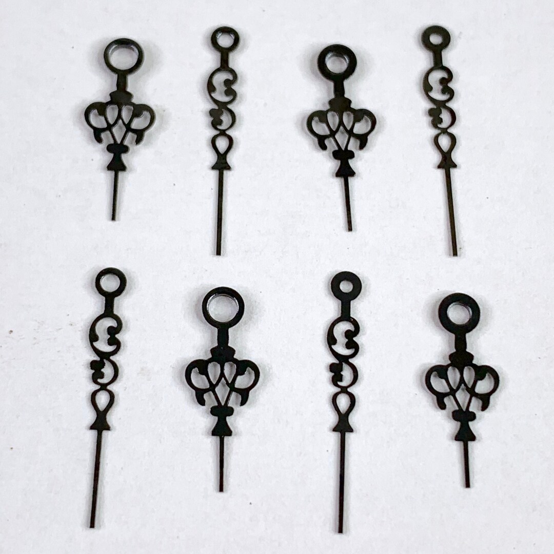 8 Louis XIV Pocket Watch Hands Steampunk Lot Black Art Fancy Pair ...