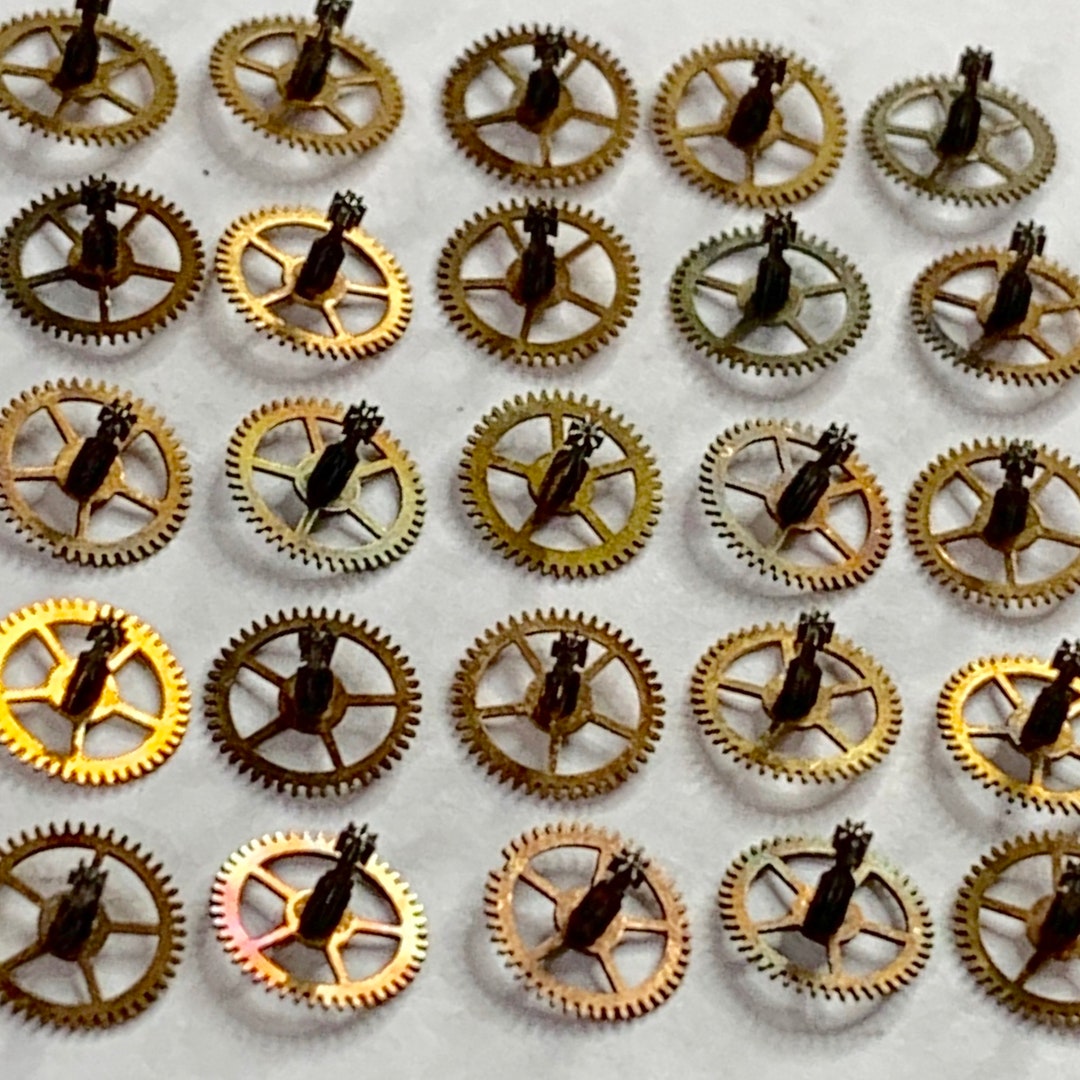 25 Tiny Watch Wheels Rose Gold Copper Oil Slick Rainbow Steampunk Gears ...