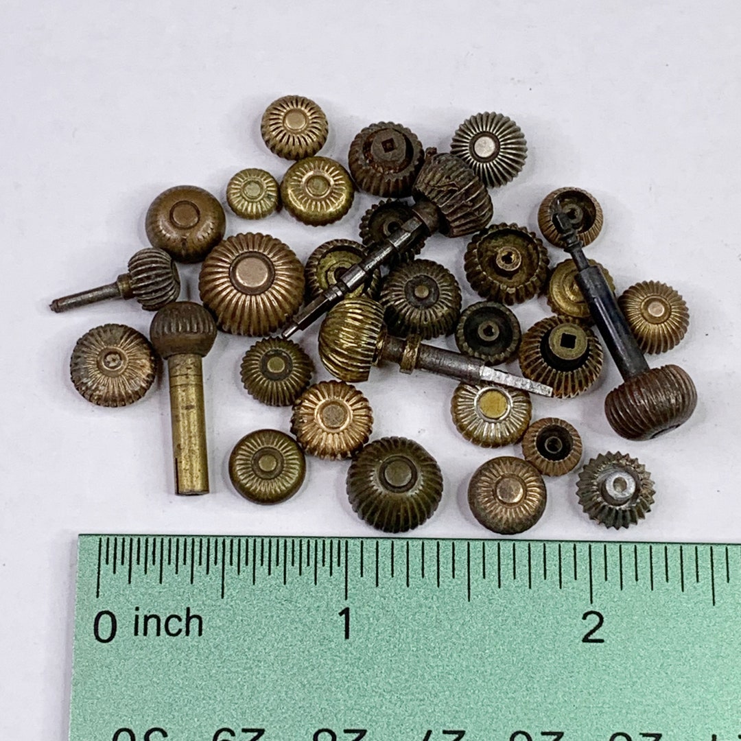 30 Pocket Watch Crowns 35 Grams Stems Winding Scrap Part Repair Lot ...
