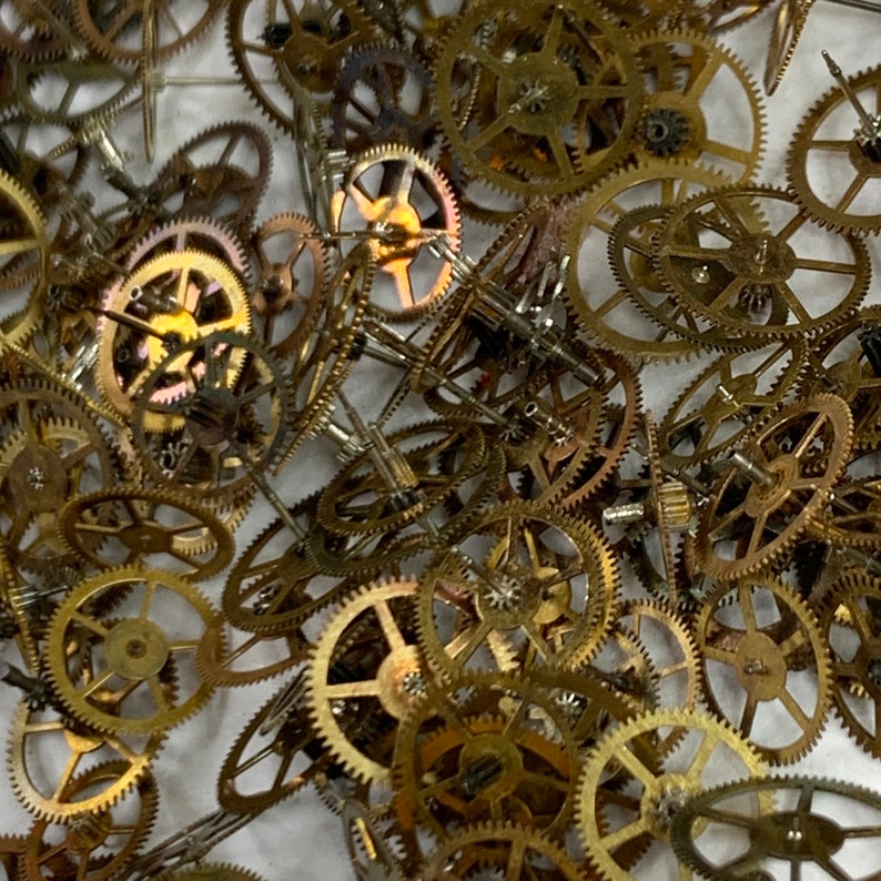 25 Watch Wheels Rose Gold Copper Oil Slick Steampunk Gears Part ...