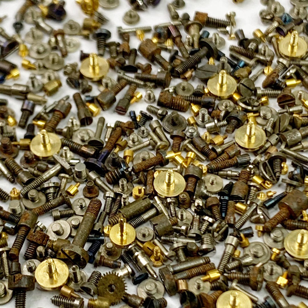100 Watch Screws Pocket Wrist Silver Blue Gold Parts Watchmaker Repair ...