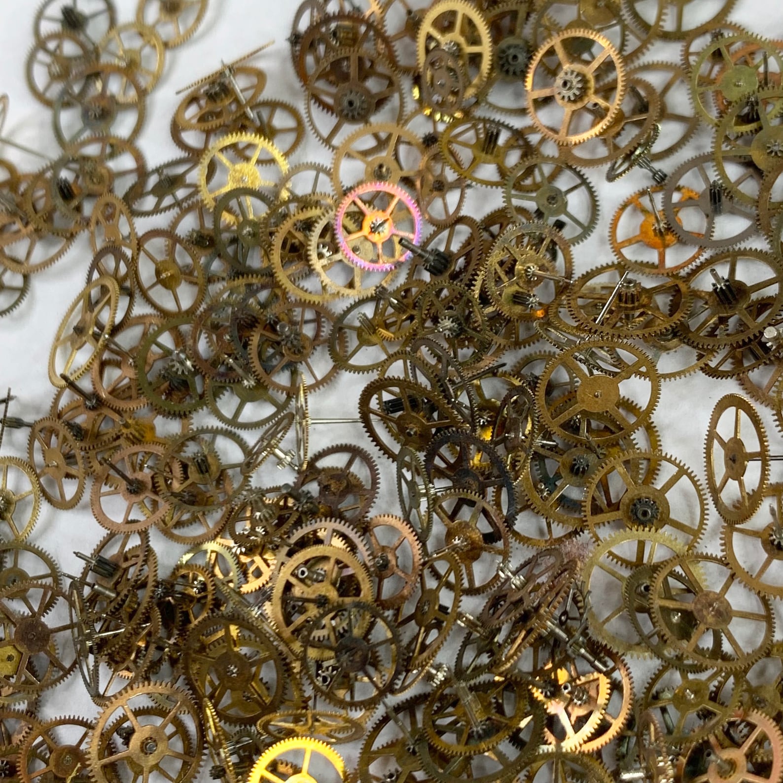25 Watch Wheels Rose Gold Copper Oil Slick Steampunk Gears Part ...