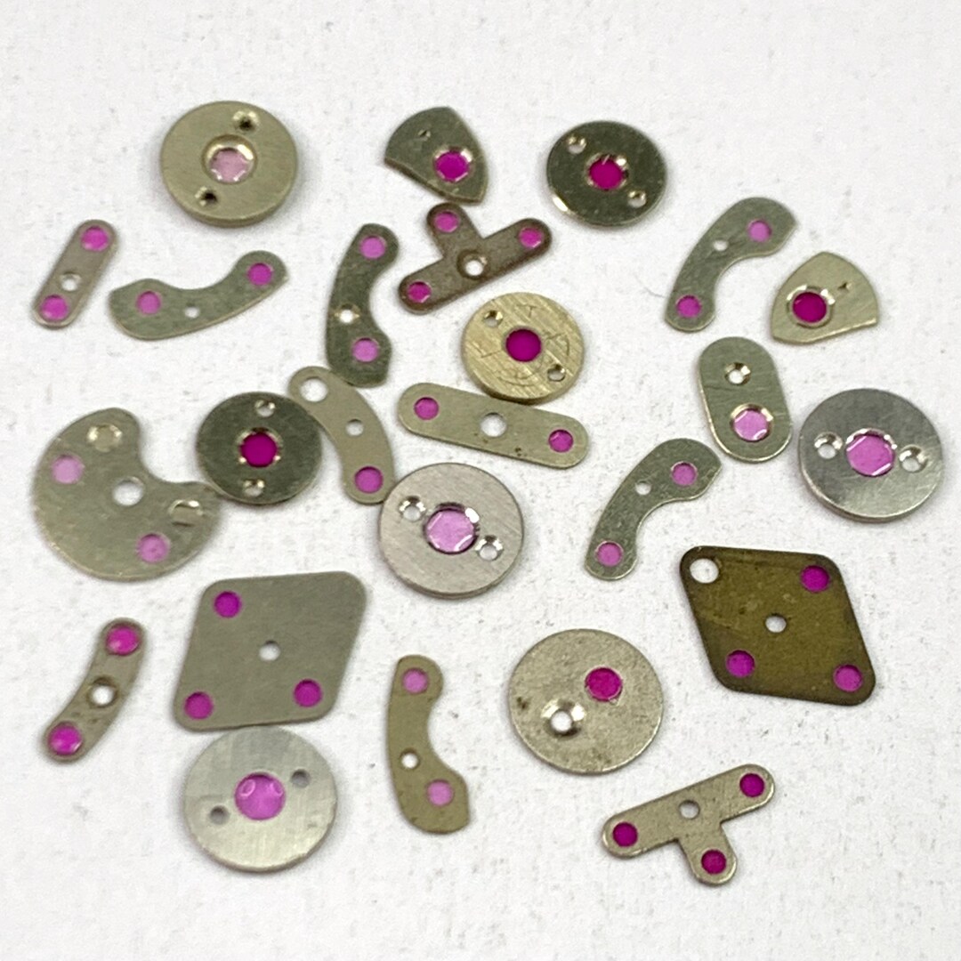 25 Watch Jewels Part Steampunk Repair Watchmaker Job Lot Cap Pocket ...
