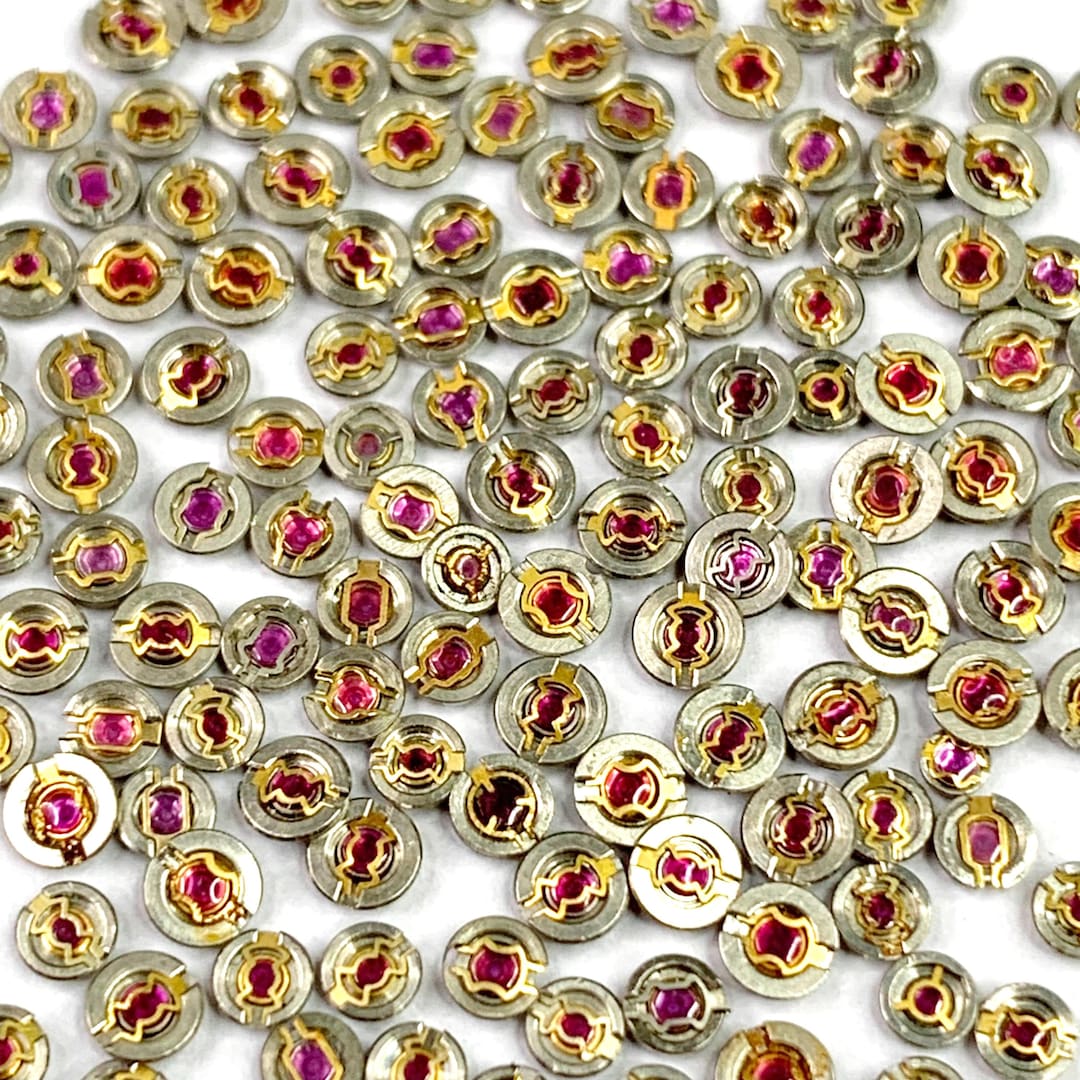 25 Watch Jewels Setting Part Watchmaker Repair Lot Shockproof Bloc ...