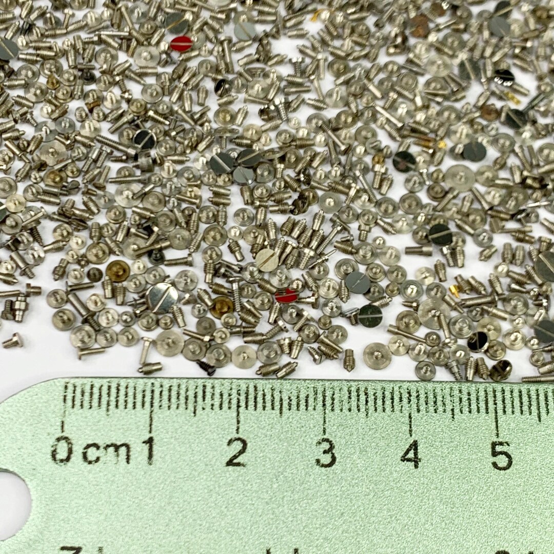 100 Watch Screws Small Steampunk Parts Watchmaker Job Lot Repair Wrist ...